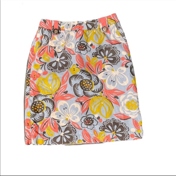 Boden | Skirts | Boden Corduroy Floral Spring Summer Flowers Mini Skirt ...